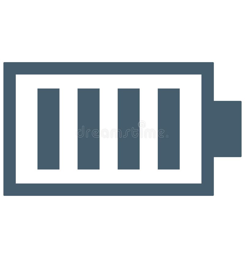 Battery, Level Vector Icon stock vector. Illustration of indicator ...