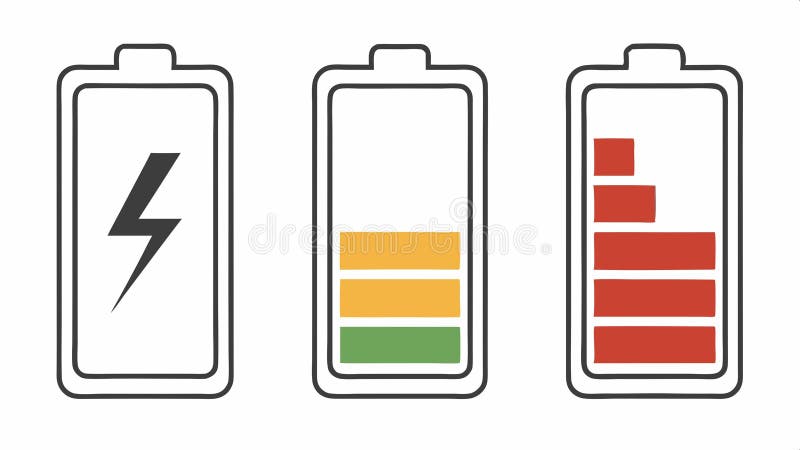 Battery Levels Vector, Charge Indicator, Power and Energy Status, Tech ...