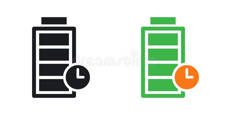 Battery life icon set stock vector. Illustration of fuel - 70552793