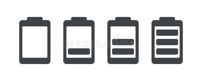 Battery Load Icons Set, Vector Illustration. Flat Style Stock ...