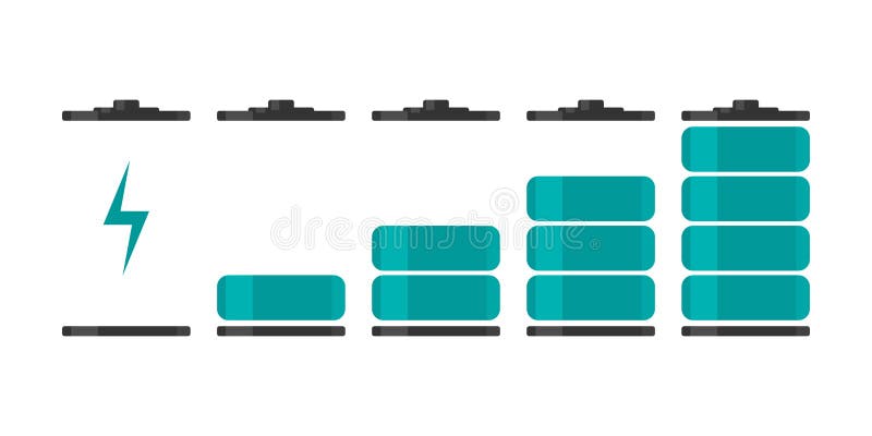Battery Load Illustration Isolated on White Background Battery Icon Set ...