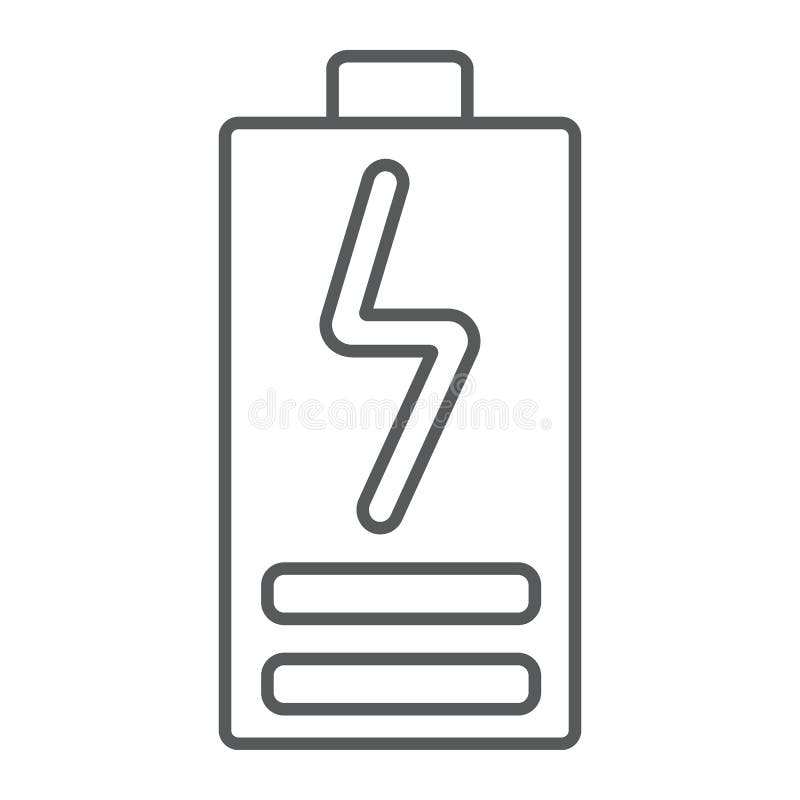 Battery Load Line Icon, Electric and Power, Energy Charge Sign, Vector ...