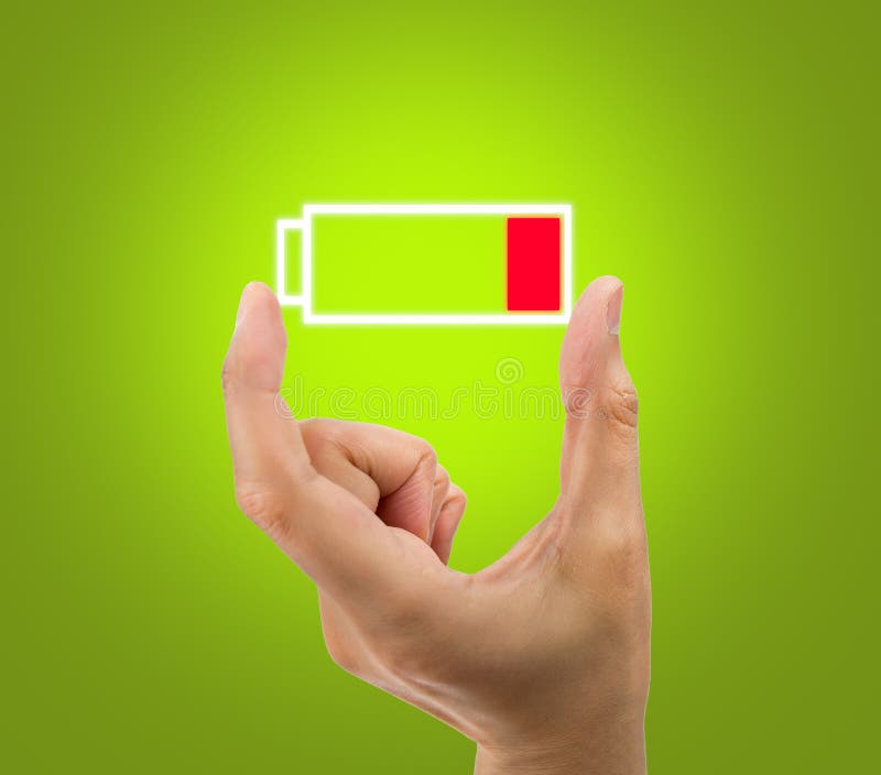 Battery low icon stock photo. Image of green, battery - 65303058