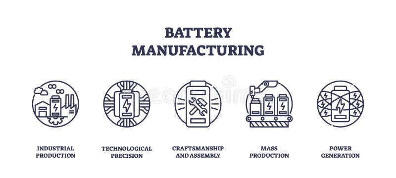 Battery Manufacturing Involves Industrial Production, Technological ...