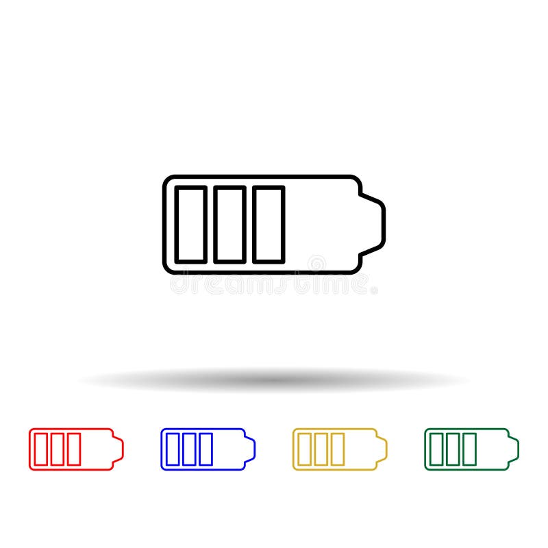 Battery Mark Multi Color Style Icon. Simple Thin Line, Outline Vector ...