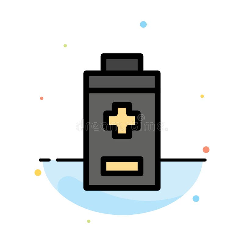 Battery, Minus, Plus Abstract Flat Color Icon Template Stock Vector ...