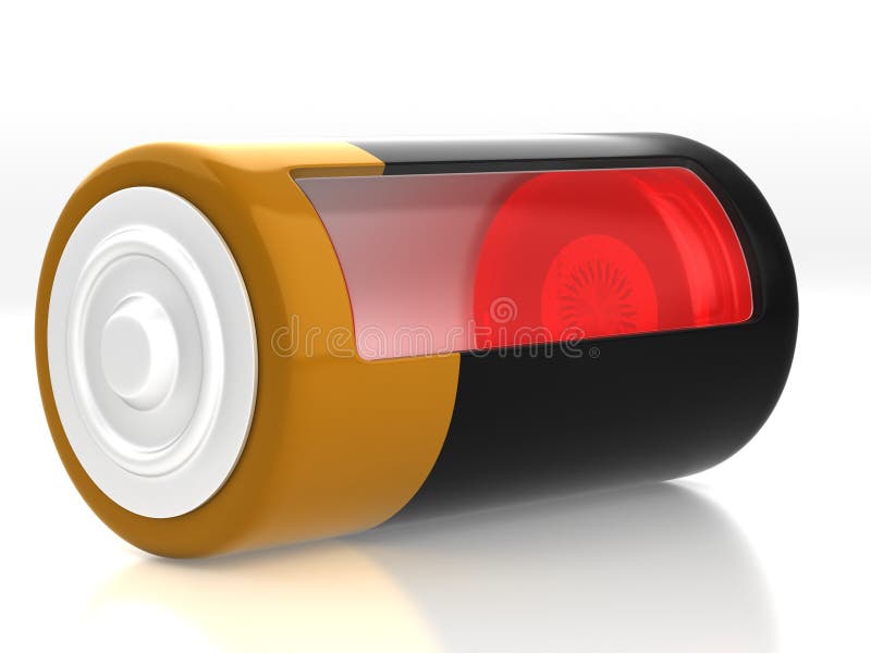 Battery stock illustration. Illustration of recharge - 61822626