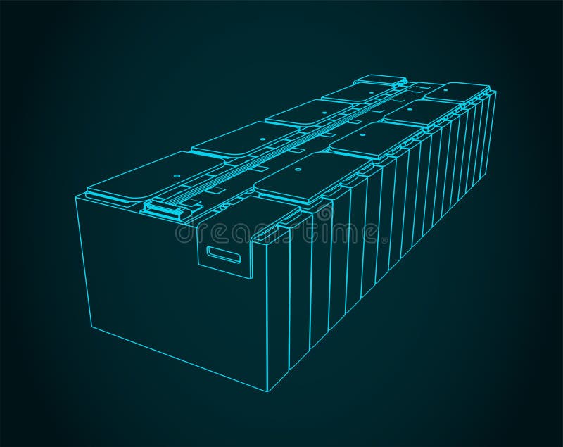 Battery Module Illustration Stock Vector - Illustration of hybrid ...