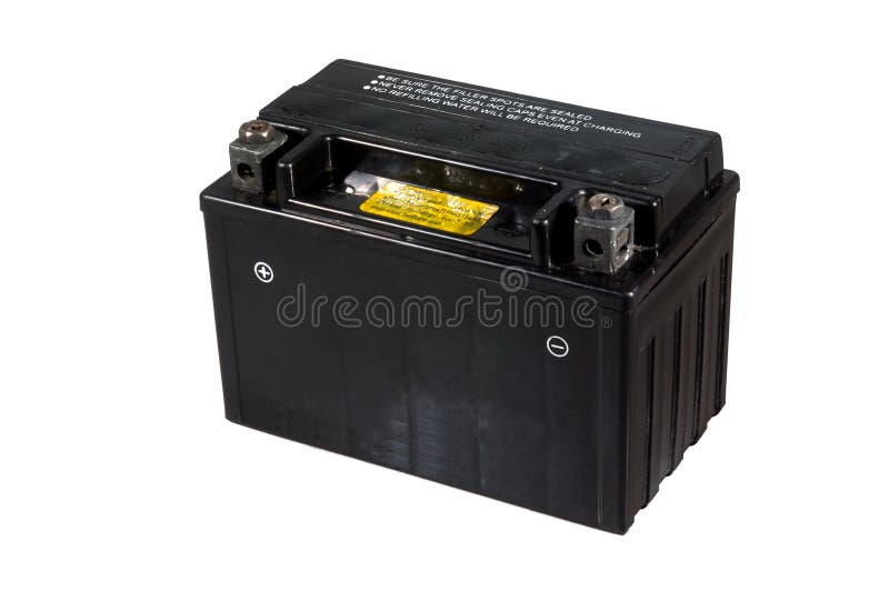 Battery for motorcycle stock image. Image of power, isolated - 50953253