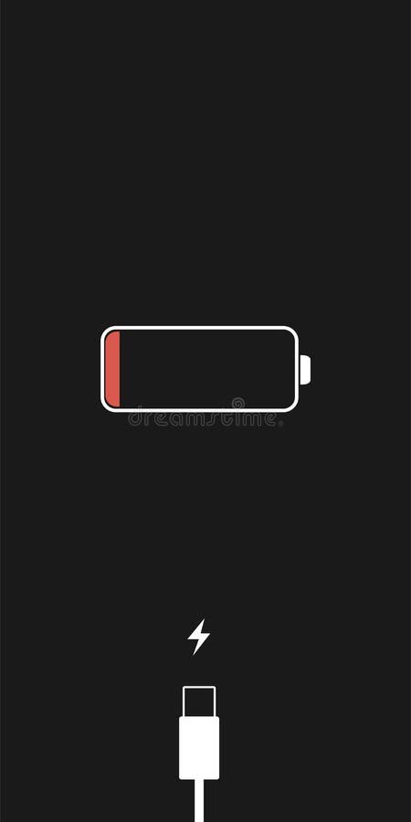 Battery Off Phone Screen Template Design Illustration Stock Vector ...