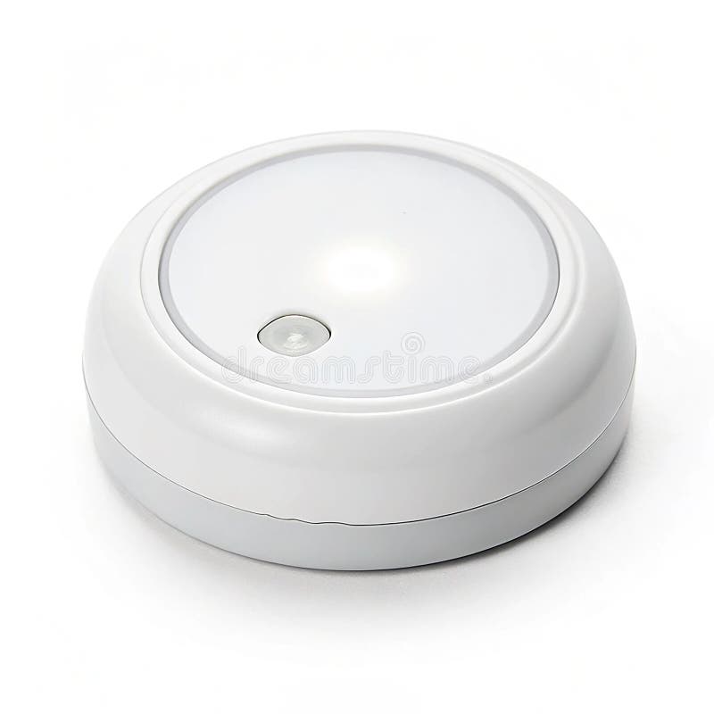 Battery Operated LED Push Light with Adhesive Base Stock Illustration ...