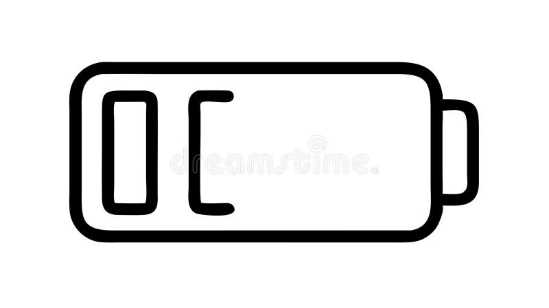 Battery Outline Icon, Representing Power or Energy Level , Vector ...