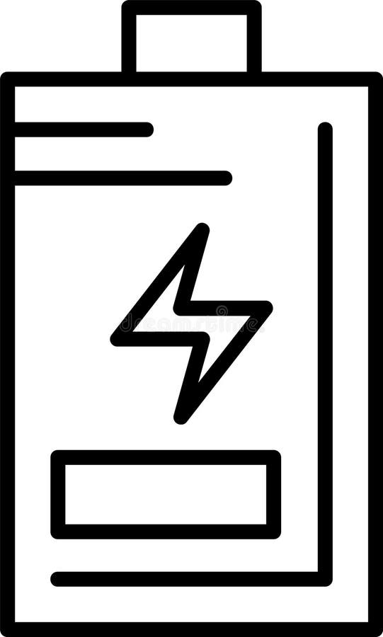 Battery Outline Vector Icon Stock Vector - Illustration of icon ...