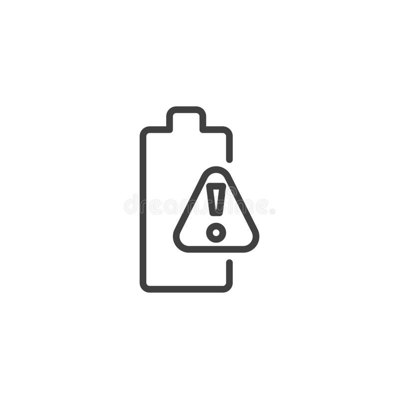 Battery Overcharging Line Icon Stock Vector - Illustration of danger ...