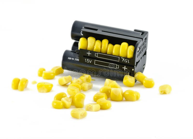Battery Pack with Yellow Grains of Corn Stock Image - Image of yellow ...