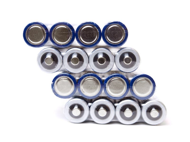 Two Double a Batteries stock photo. Image of accumulator - 31397432