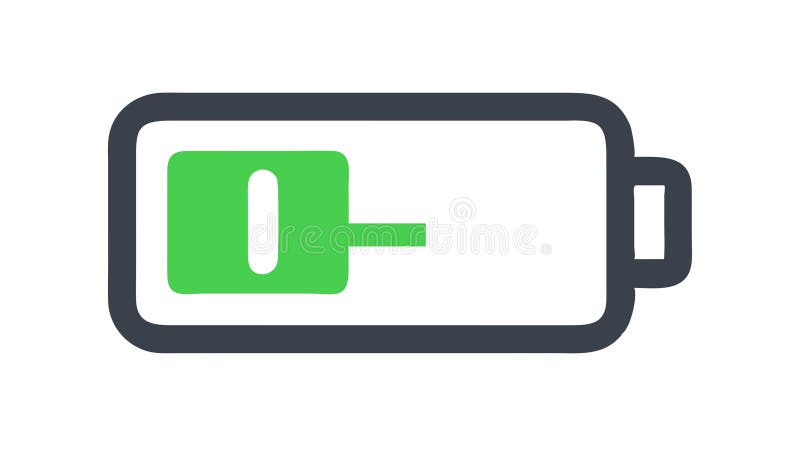 Battery Partial Charge Icon Energy Level Indicator Green, Vector Design ...
