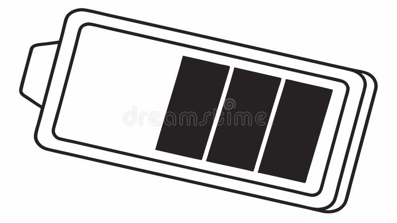 Battery Partially Charged Icon, Energy Level Graphic, Vector Design ...