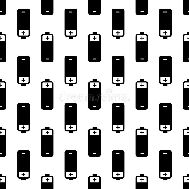 Battery Pattern Seamless Vector Stock Vector - Illustration of ...