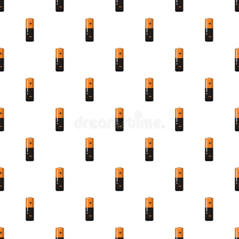 Seamless Texture With Batteries With Electric Charge Stock Vector ...