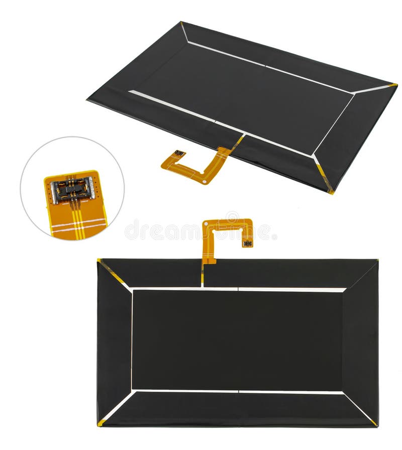 Battery for the Phone, a Spare Part for the Phone, on a White ...