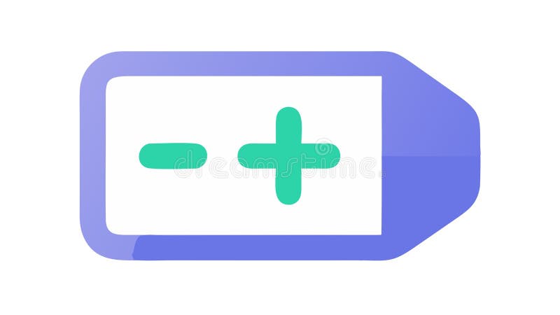 Battery with Plus and Minus. Power Source and Energy Symbol, Vector ...