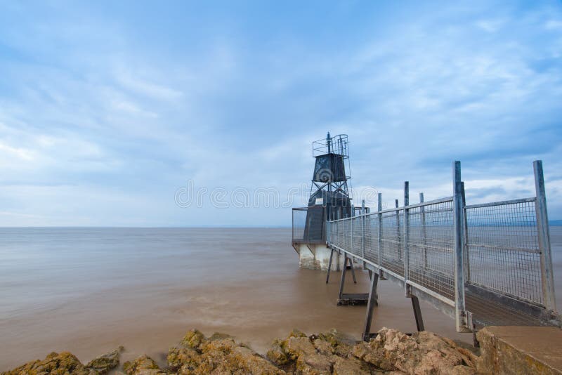 Battery Point Lighthouse, Portishead, Great Britain. Stock Photo ...