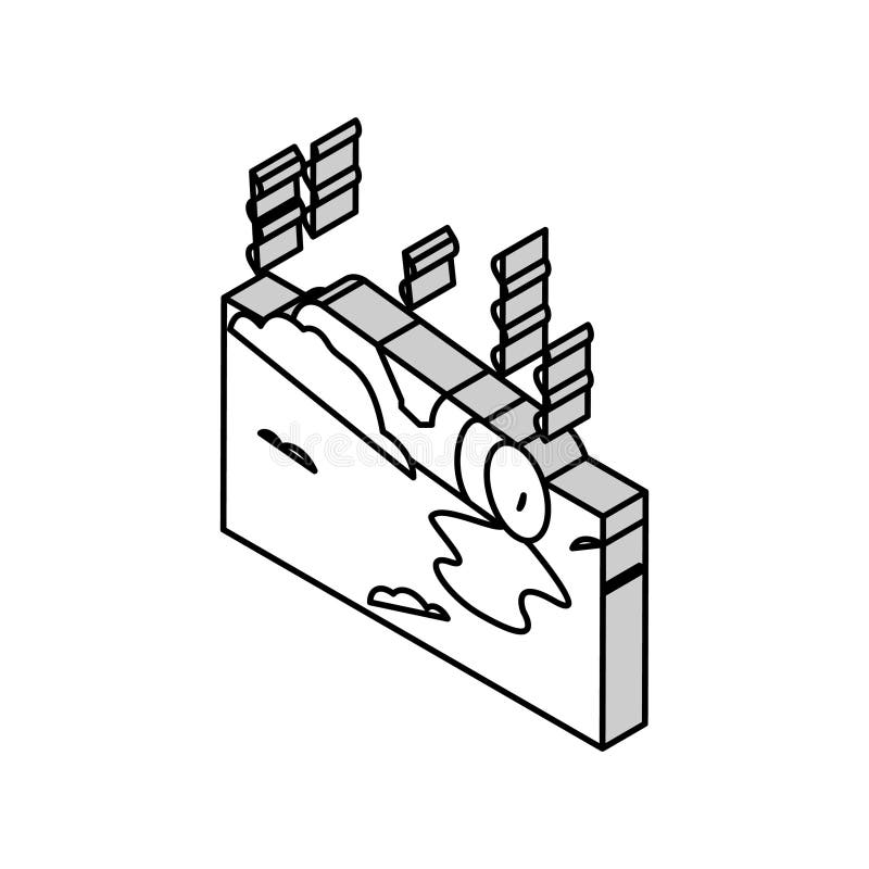 Battery Pollution Isometric Icon Vector Illustration Stock Vector ...