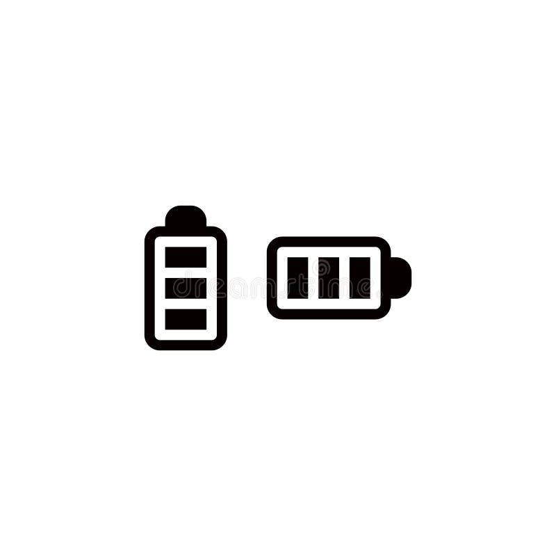 Battery Power Interface Solid Glyph Icon, Logo, and Illustration Stock ...