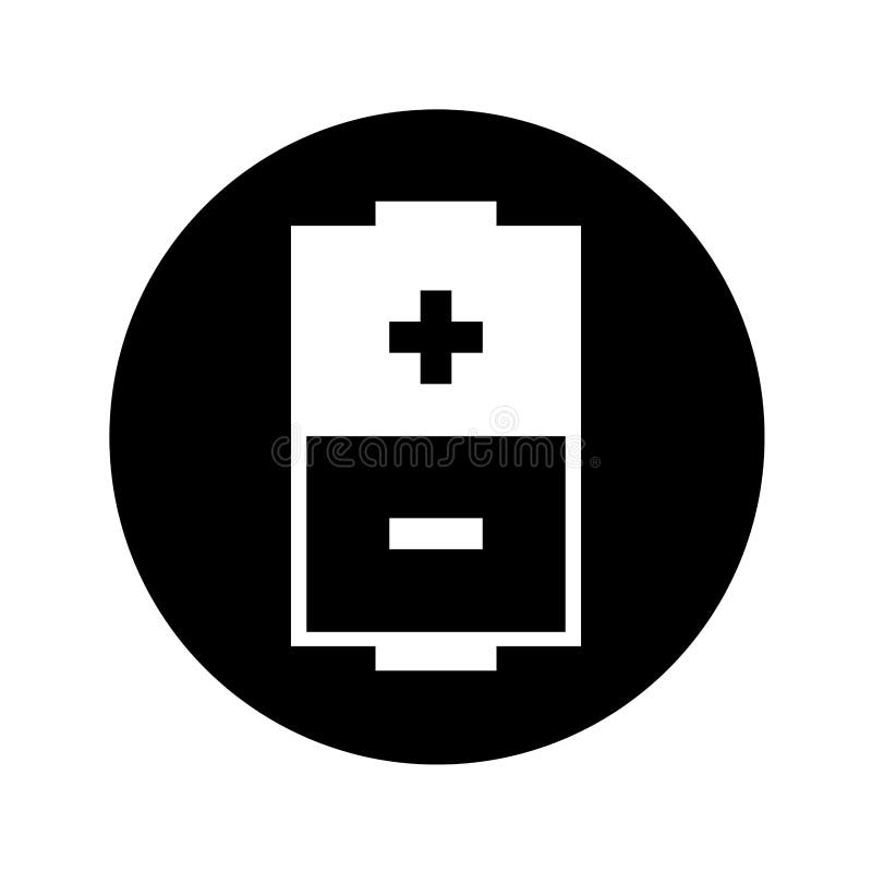 Battery Power Isolated Icon Stock Vector - Illustration of battery ...