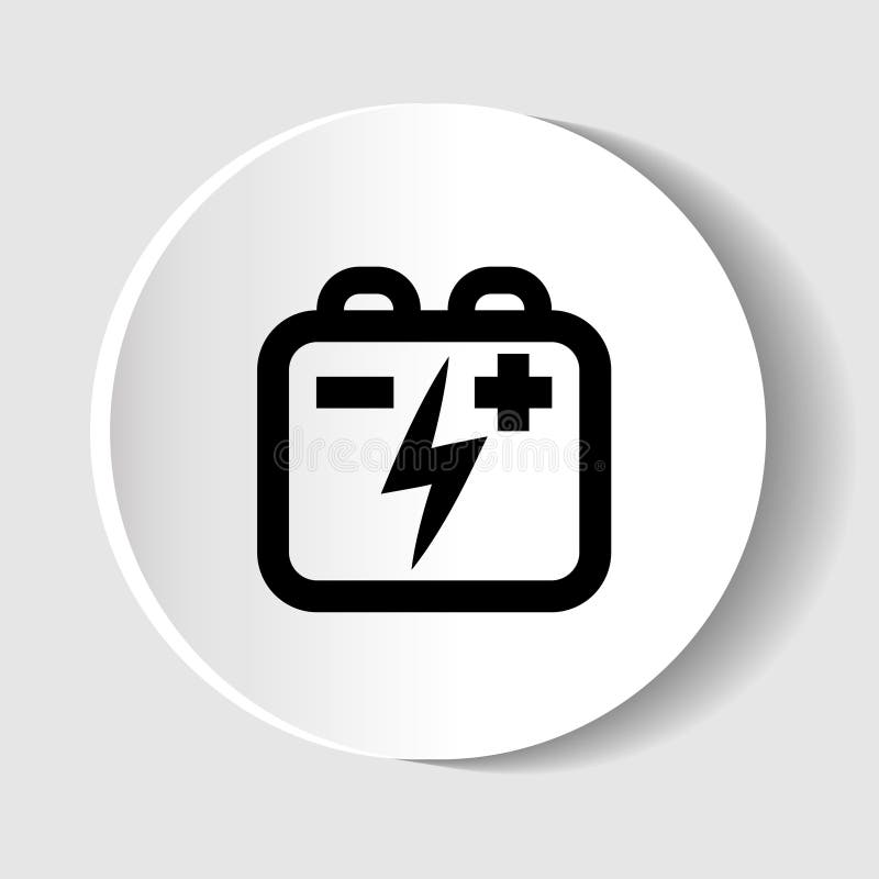 Battery, Power Storage Icon, Flat Design Vector Illustration for Web ...