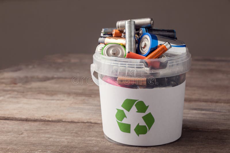 Battery recycle bin stock image. Image of conservation - 89192143