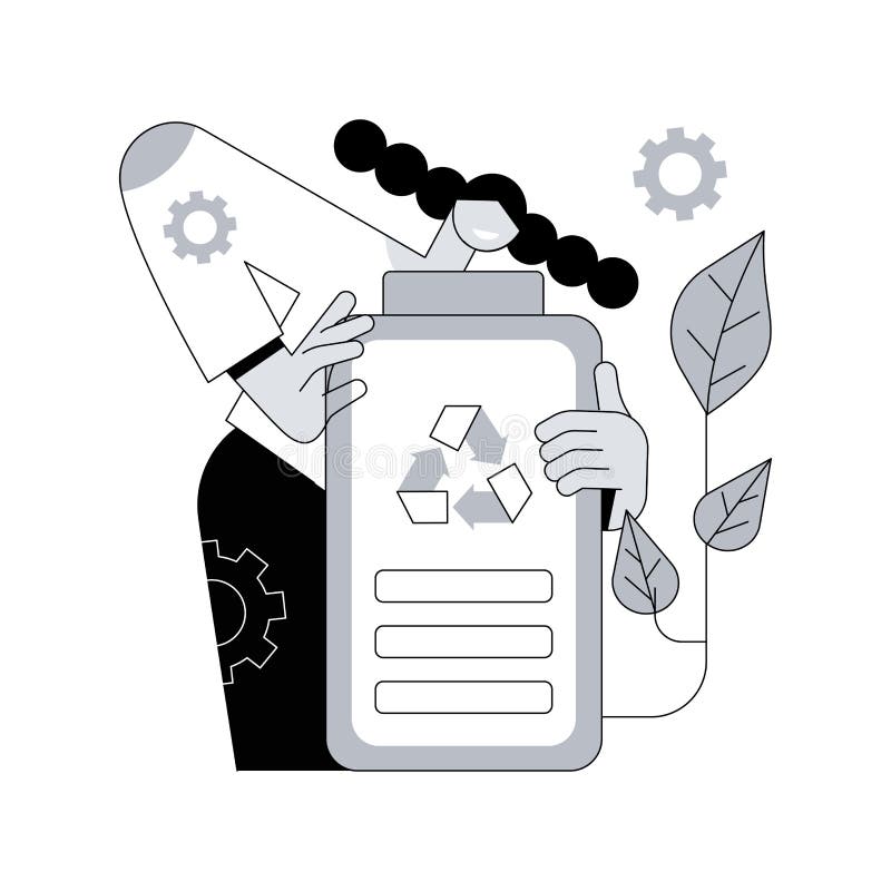 Battery Recycling Abstract Concept Vector Illustration. Stock Vector ...