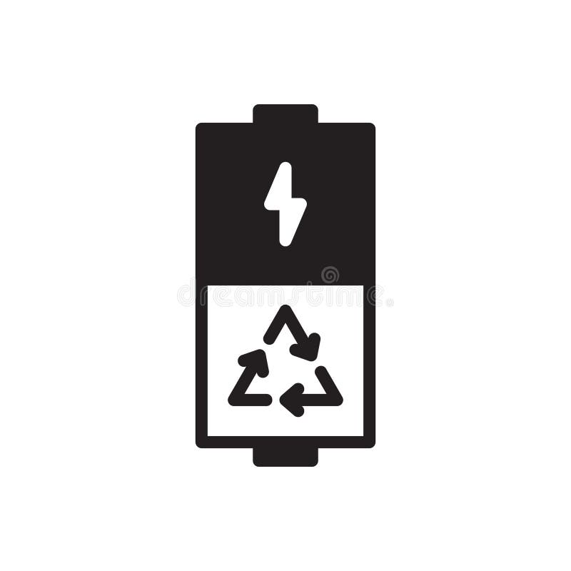 Battery recycling icon stock vector. Illustration of charger - 360784746