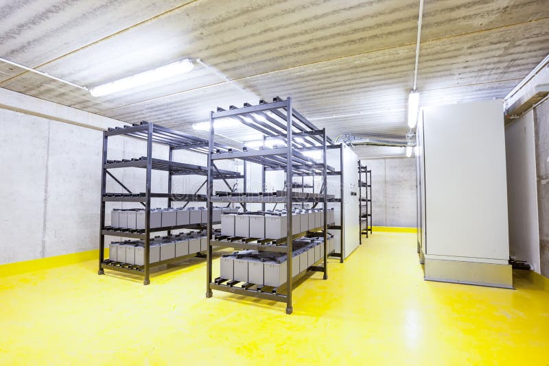 Battery Room, Room Used To Backup or Uninterruptible Power Stock Image ...