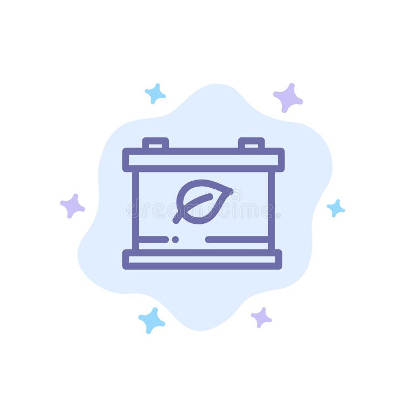 Battery, Save, Green Blue Icon on Abstract Cloud Background Stock ...