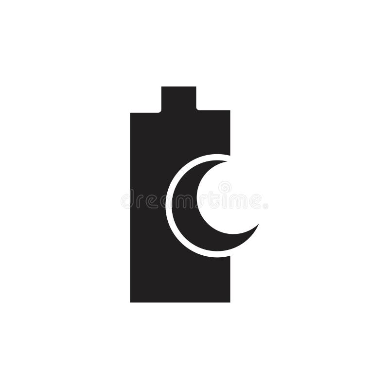 Battery Saving Icon Flat Line Illustration Stock Vector - Illustration ...