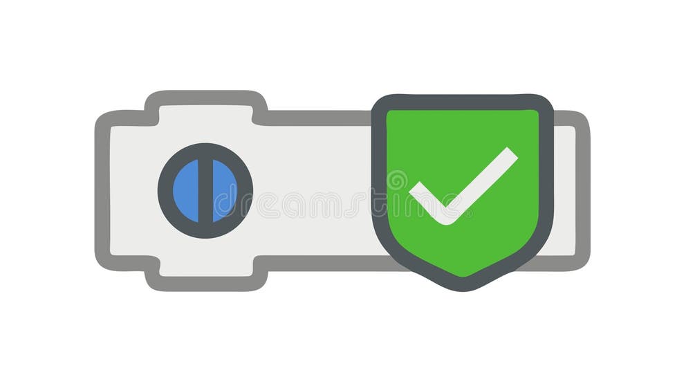 Battery Security Confirmed Icon, Protected Power OK, Vector Design ...