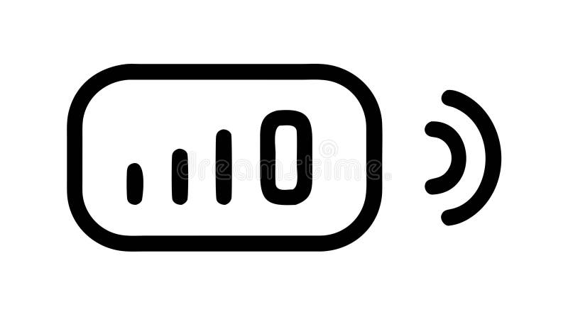 Battery with Signal Indicator Icon, Showing Charge and Connectivity ...