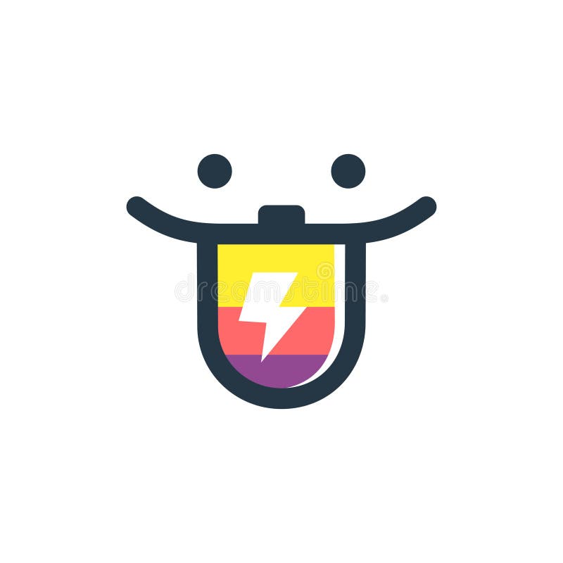 Battery with Smiley Face Concept Stock Vector - Illustration of ...