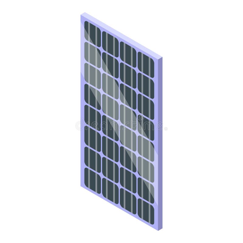 Battery Solar Panel Icon Isometric Vector. Cell Power Stock Vector ...