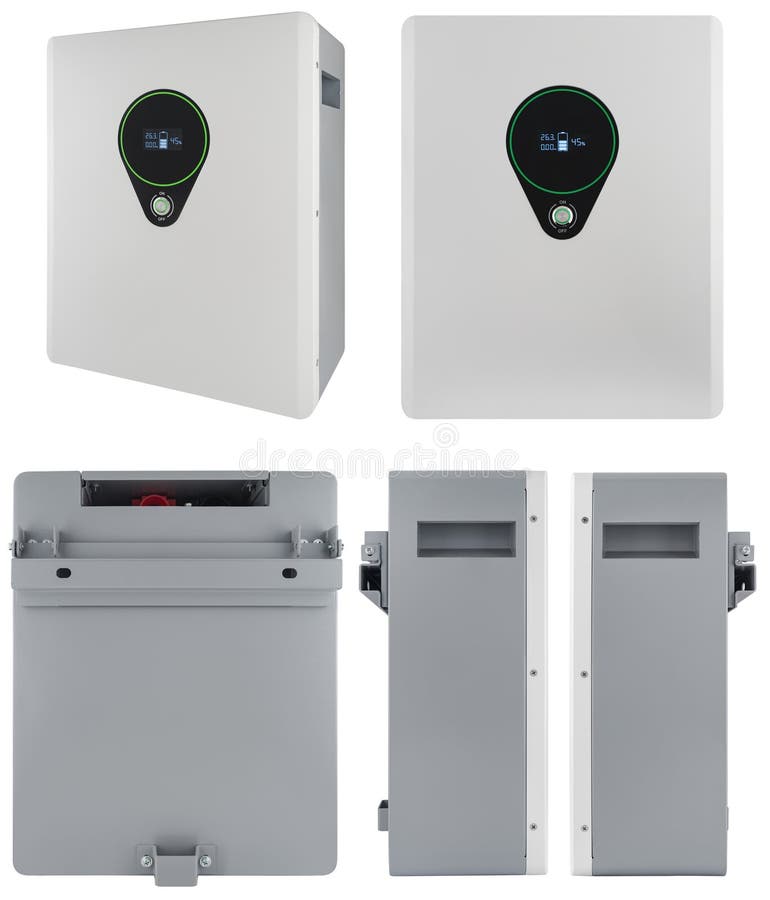 Battery Solar Panels Clean Energy White Background Insulation Stock ...