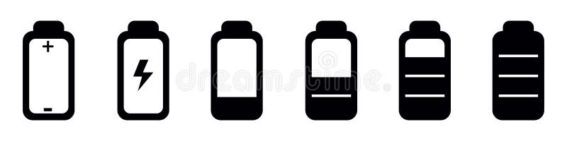 Battery Status Full 100 - Editable Vector Icon - Isolated on White ... Battery Status Full 100 - Editable Vector Icon - Isolated on White ...