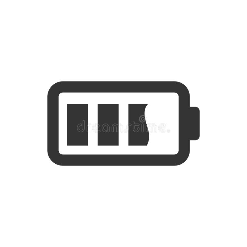 Battery status icon stock vector. Illustration of symbol - 129166368