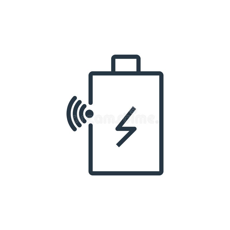Battery Status Icon Vector from Internet of Thing Concept. Thin Line ...