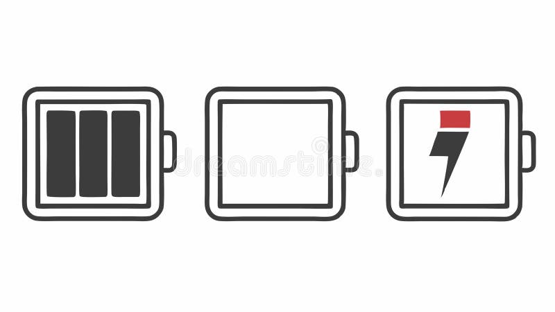 Battery Status Indicator Icons, Vector Design Generative AI Stock ...