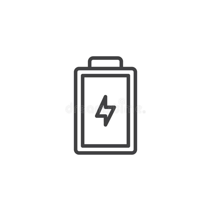 Battery Status Outline Icon Stock Vector - Illustration of icon, power ...