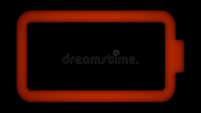 Battery Camera Shadowed Empty Red Stock Illustration - Illustration of ...