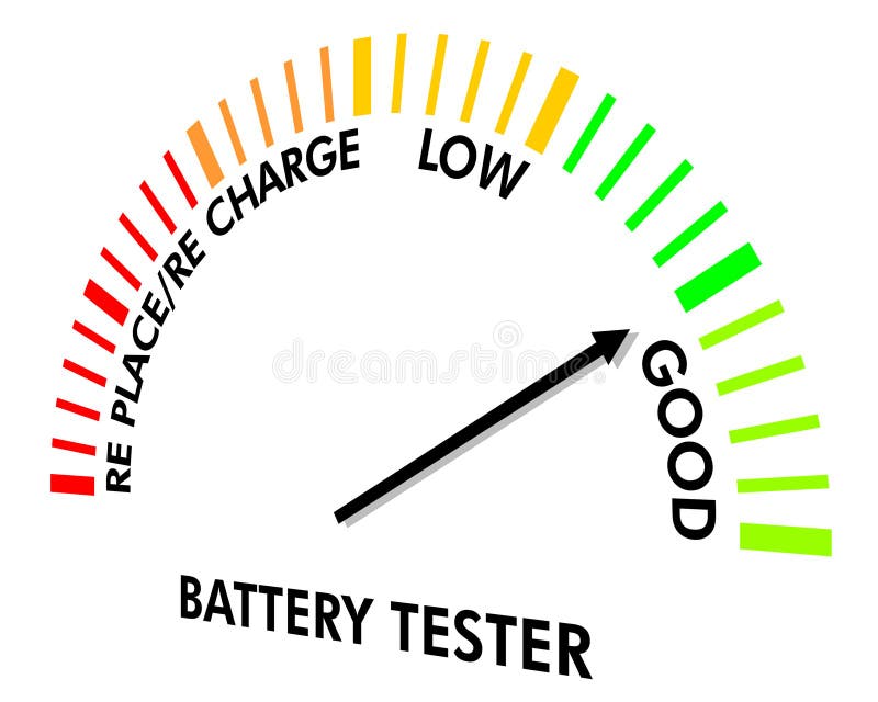 Battery Testing Instrument stock illustration. Illustration of charge ...