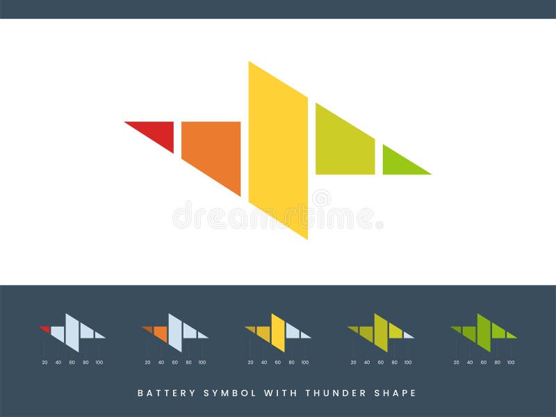 A Battery with Thunder Shape. Isolated Vector Illustration Stock Vector ...
